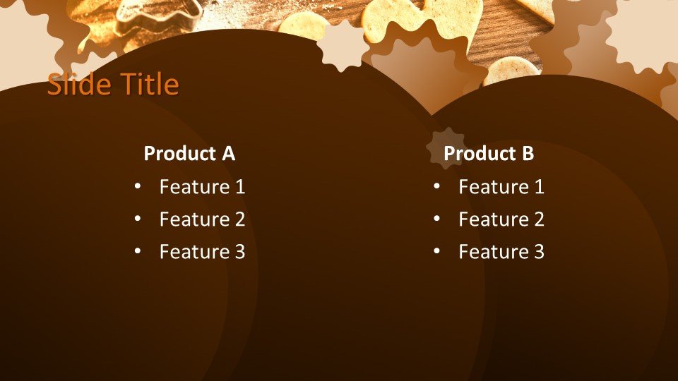 Free Brown Christmas Cookies PowerPoint Template - Free PowerPoint ...