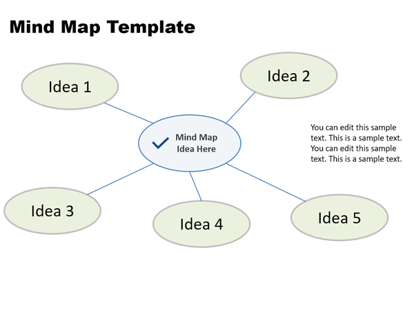 Free Simple Mind Map PowerPoint Template & Slide Template