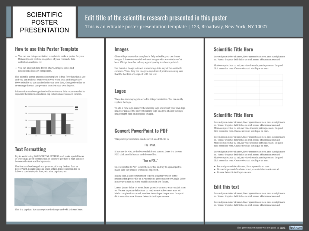 Scientific Presentation Poster Templates & Slides